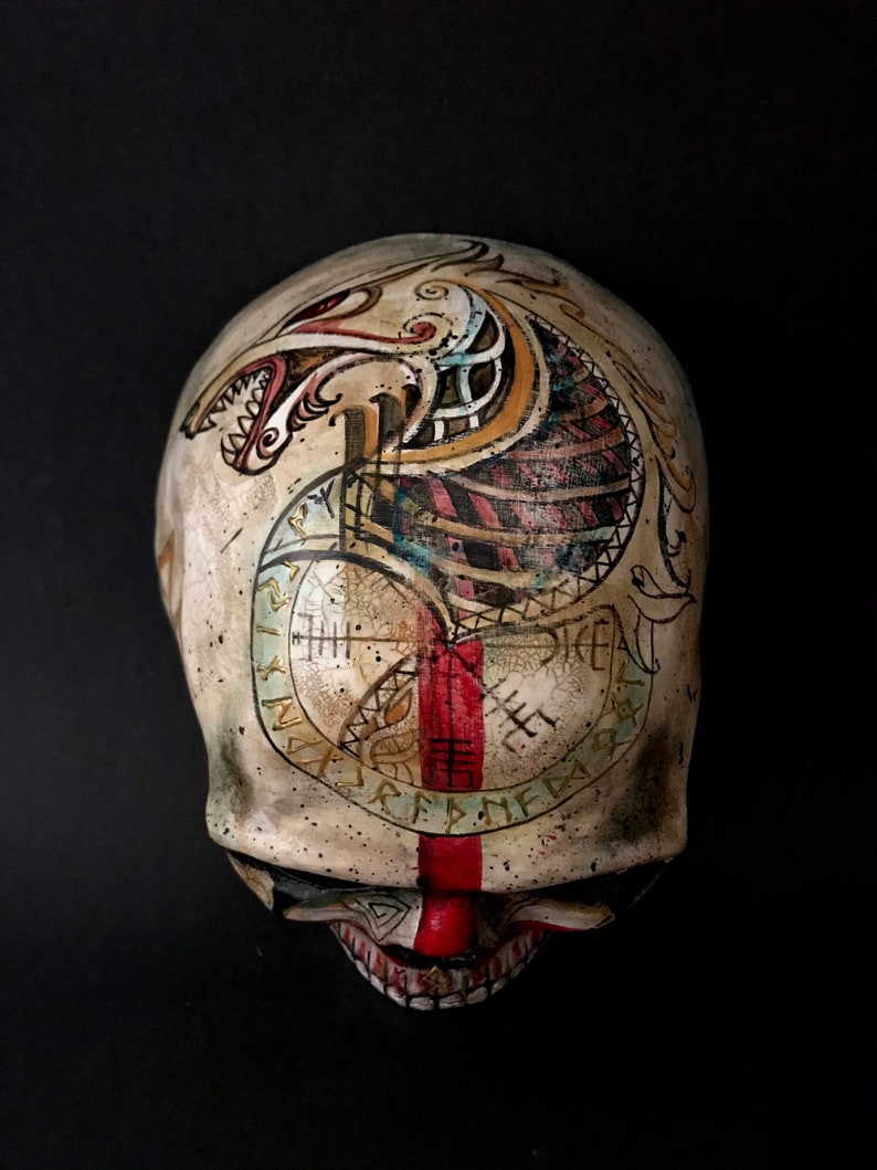 Made to Order . Half Face Skull Mask. Skull Mask. Viking Art. - Etsy