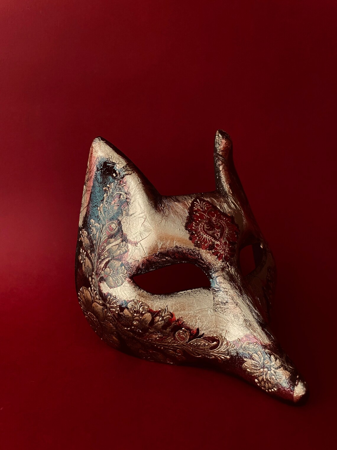 Made to Order. Fox Mask. Masquerade Mask. Gold Mask. Carnival - Etsy