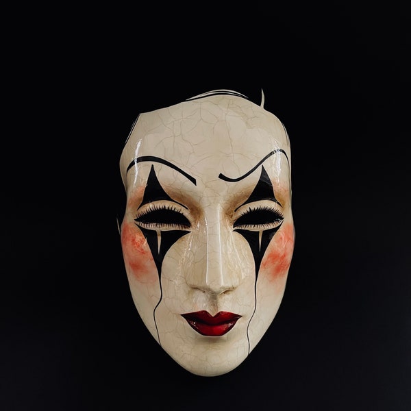Pierrot Mask - Etsy