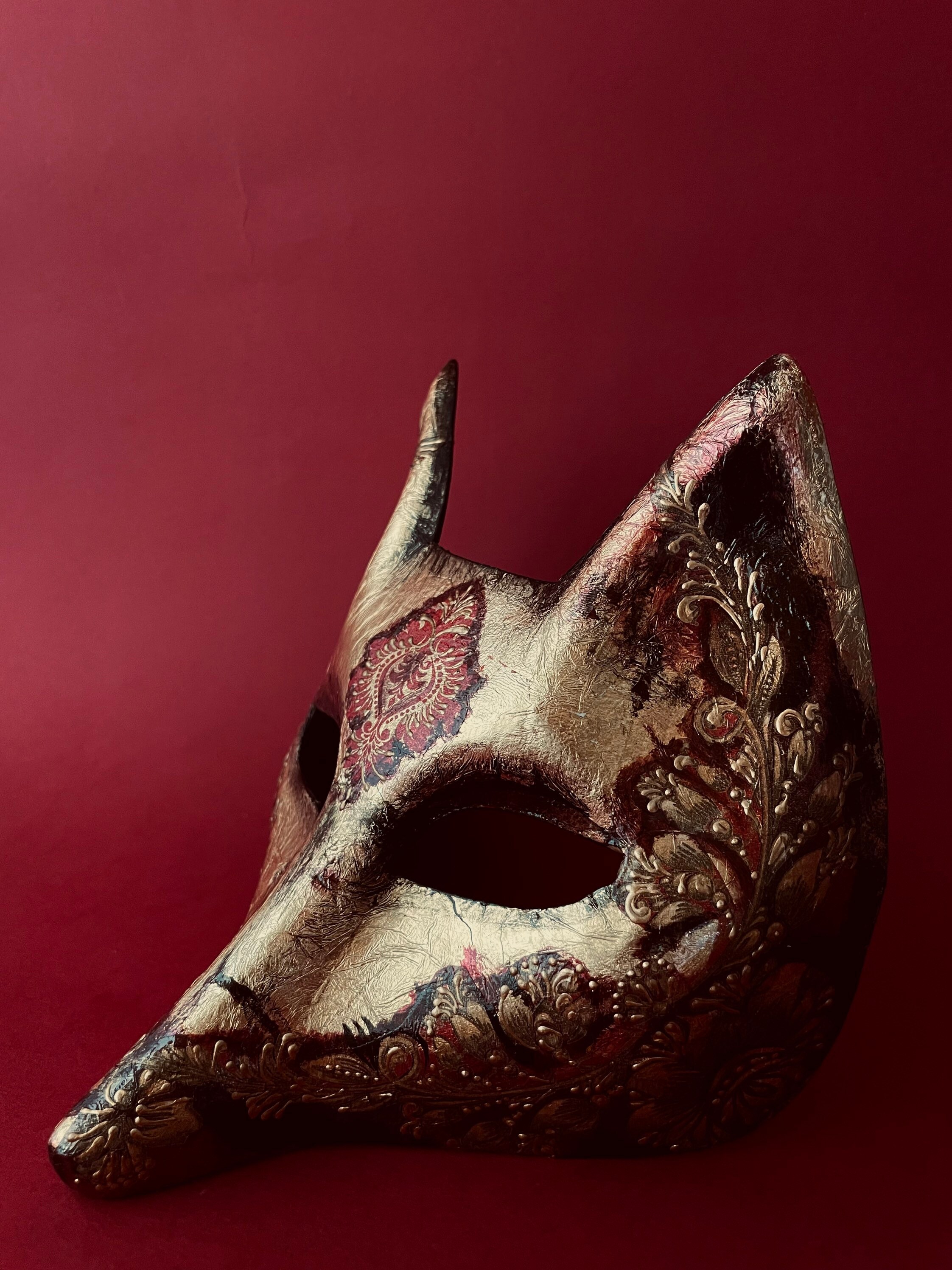 Made to Order. Fox Mask. Masquerade Mask. Gold Mask. Carnival - Etsy