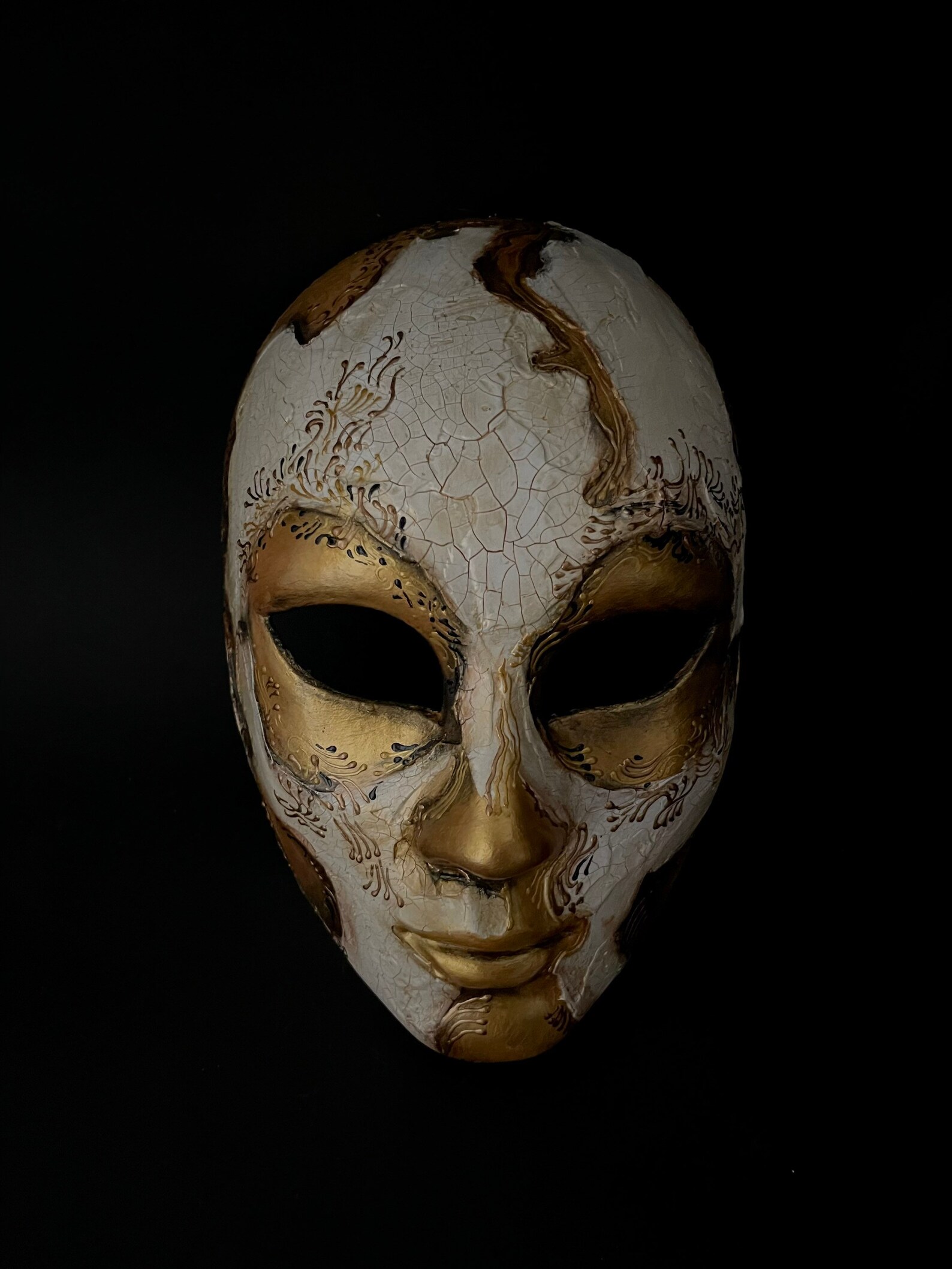 Made to Order . White and Gold Skull Mask. White and Gold - Etsy