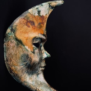 Made to Order . Moon Mask. Masquerade Mask. Moon Art. Moon and Angels ...