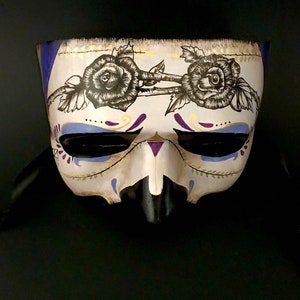 Made to Order Half Face Day of the Dead Mask for Men.masquerade Mask ...
