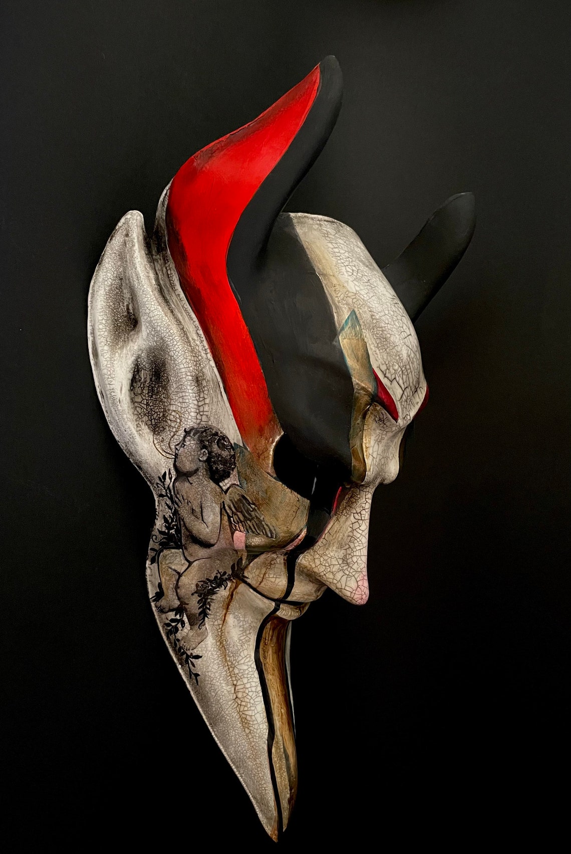 Made to Order . Devil Mask With Angels. Venetian Devil Mask. - Etsy