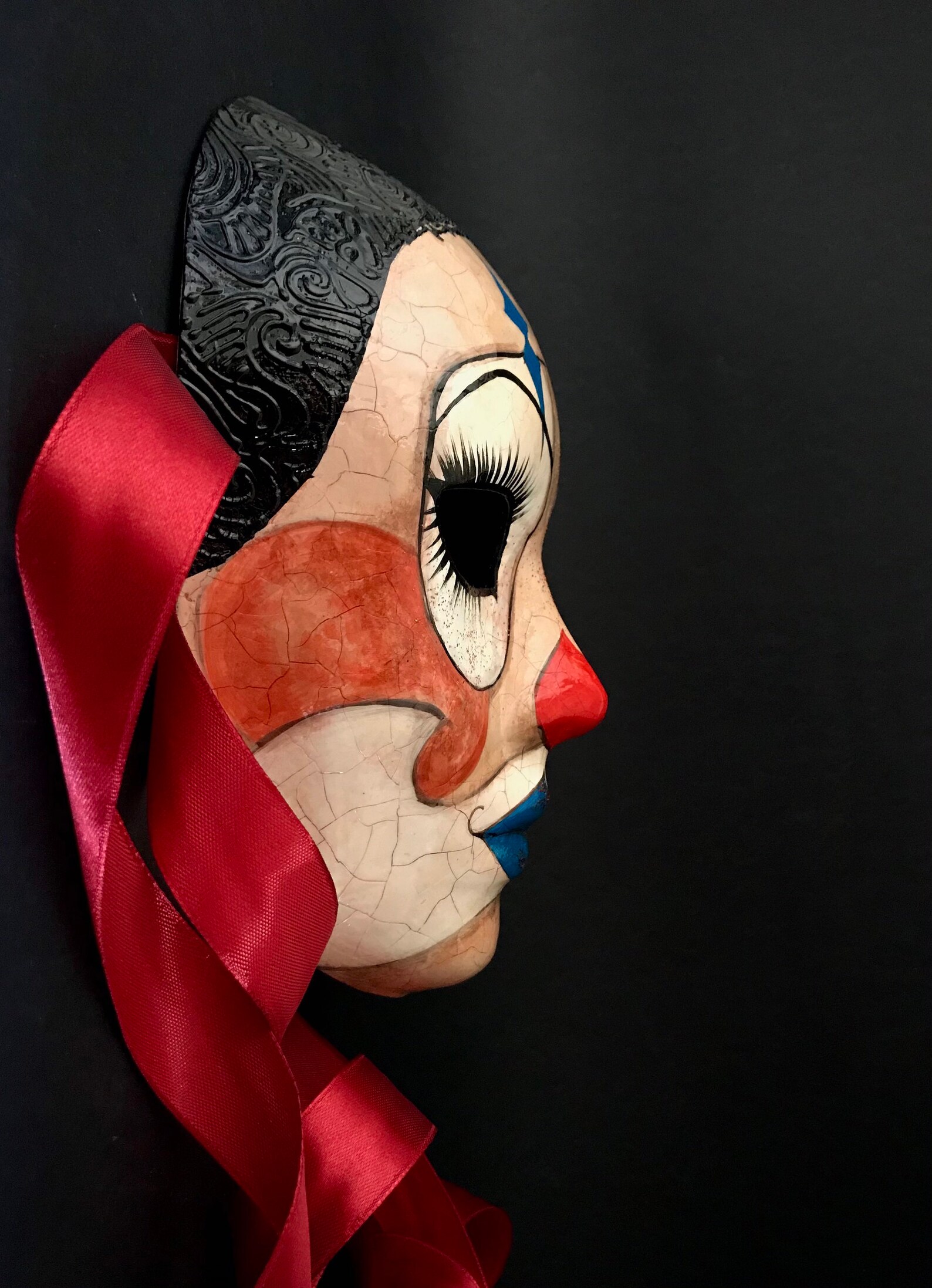 Made to Order .clown Mask. Circus Mask. Halloween Mask. - Etsy