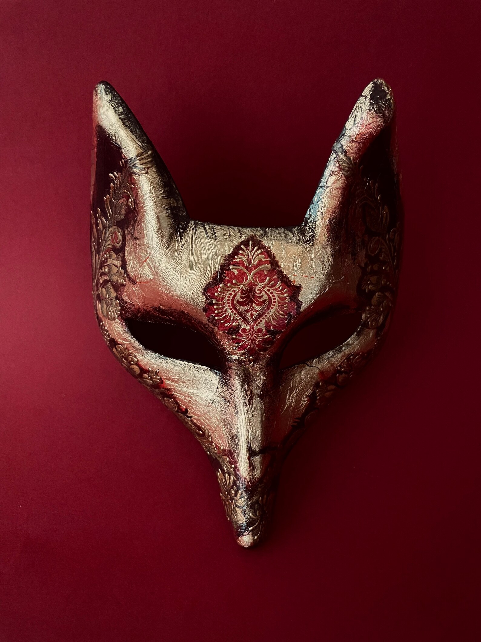 Made to Order. Fox Mask. Masquerade Mask. Gold Mask. Carnival - Etsy