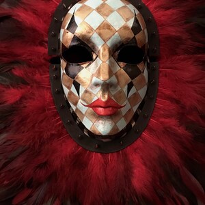 Made to order . Double mask. Carnival mask. Clown mask. | Etsy