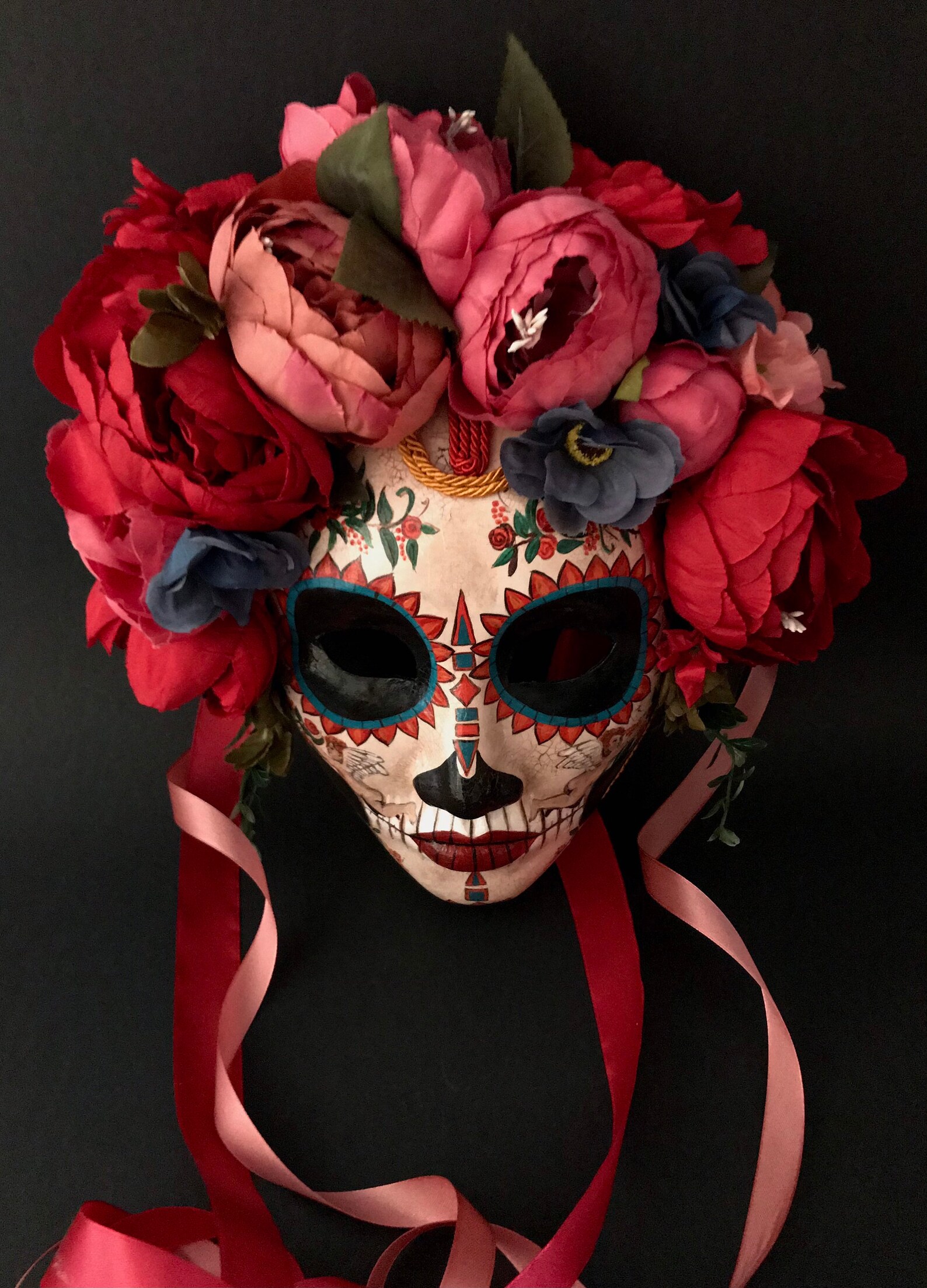 MADE TO ORDER catrina With Angels Mask. Day of the Dead | Etsy UK