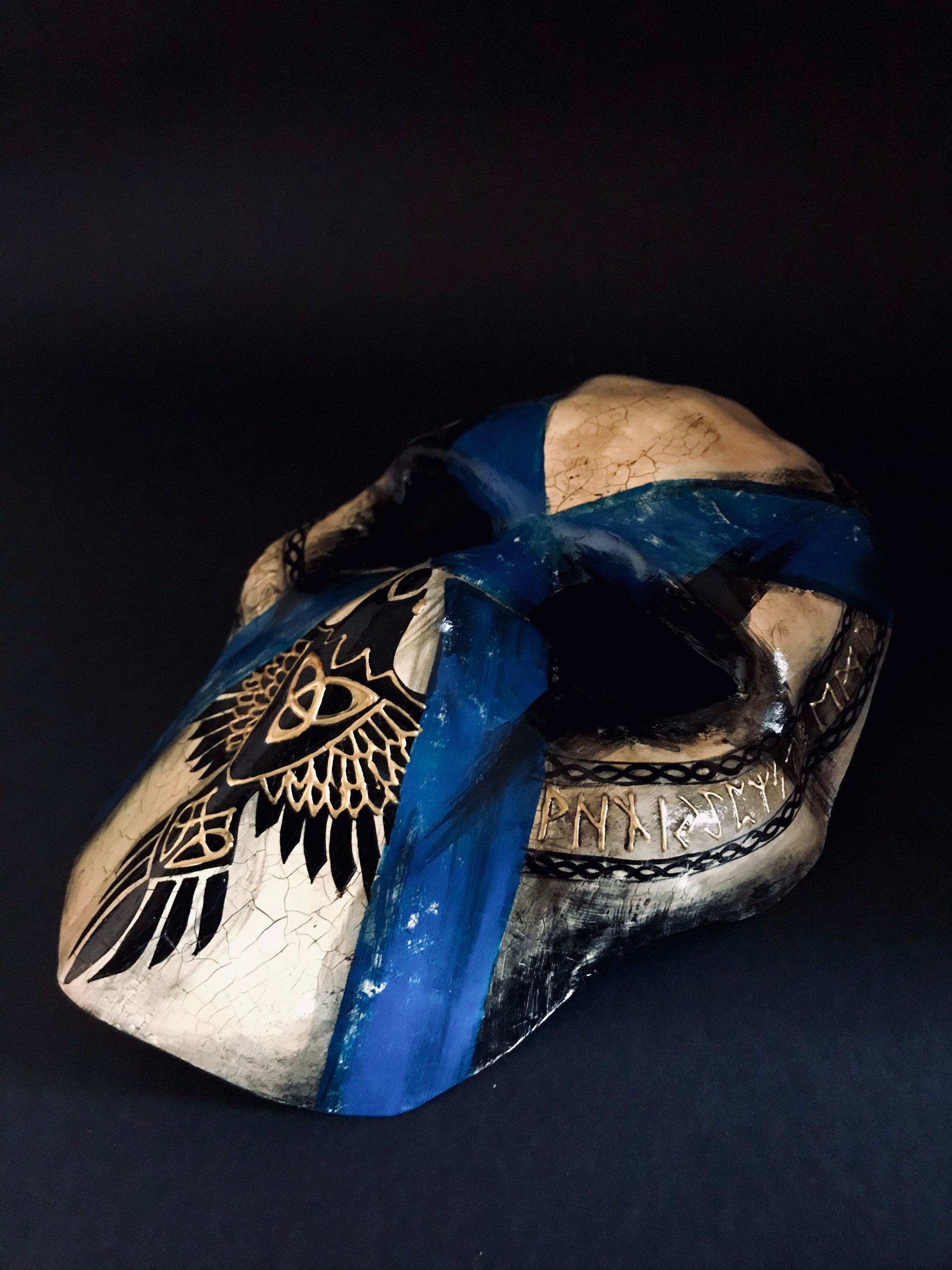 Made to order. Viking mask. Viking warrior. Rune mask. | Etsy