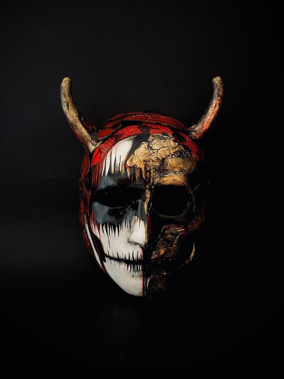 Made to Order. Demon Skull Mask. Skull Mask. Demon Mask. - Etsy