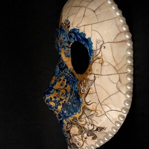 Made to Order .moretta Mask. Moretta With Pearls. Venetian Mask ...