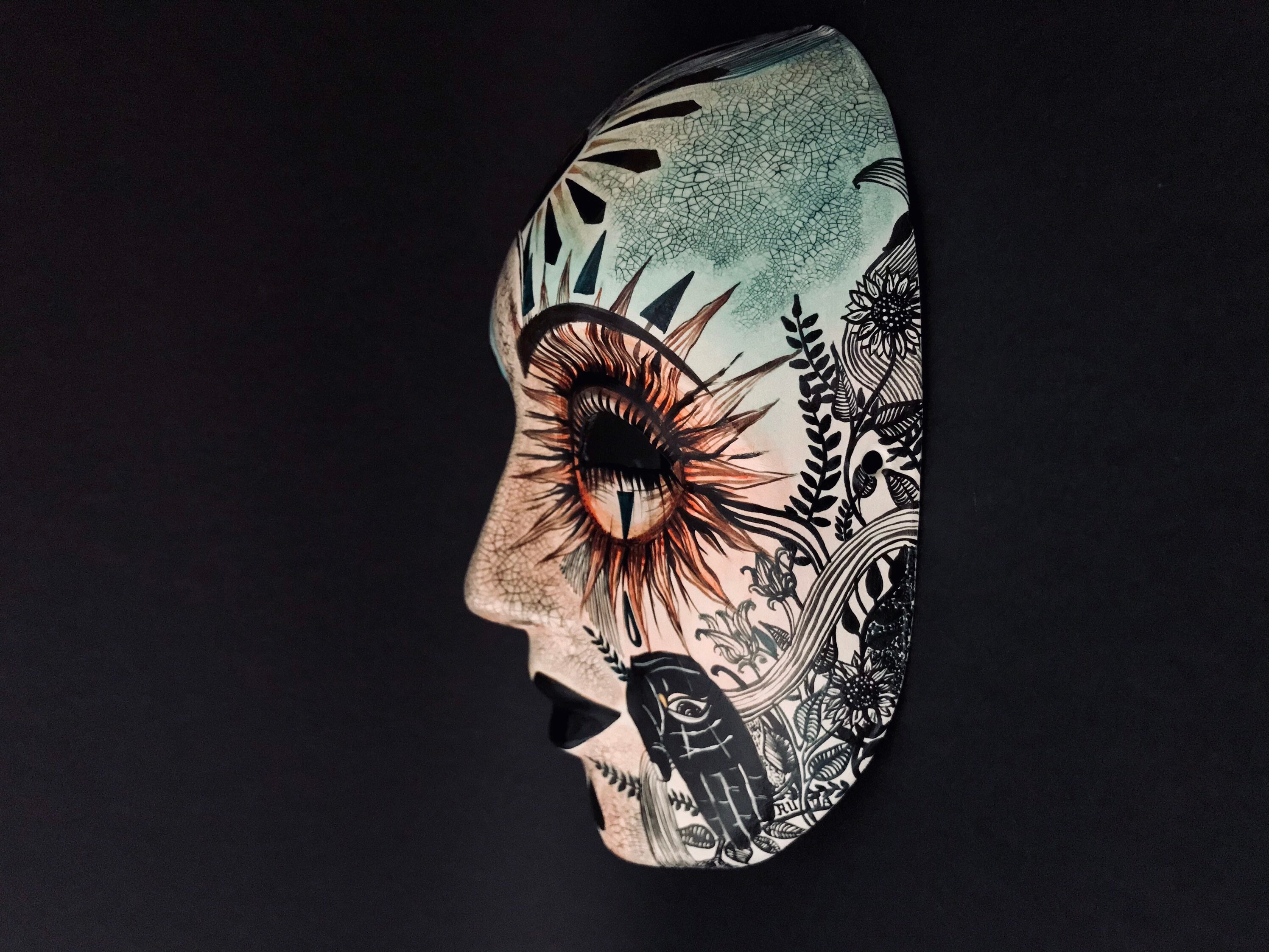 Made to Order . Good Luck Mask. Tarot Mask. Sun Mask. Moon | Etsy