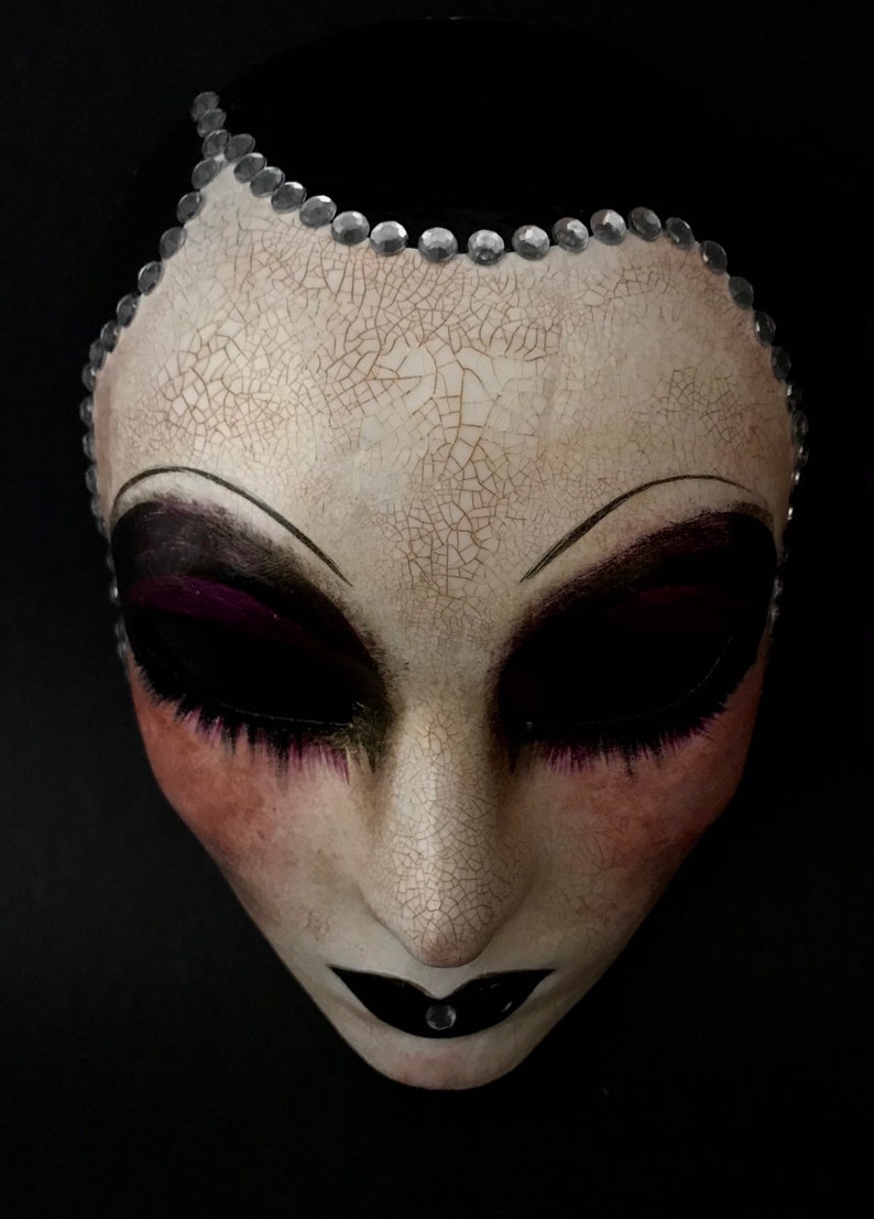 MADE TO ORDER .flapper Mask. Flapper Girl. Flapper Art. | Etsy