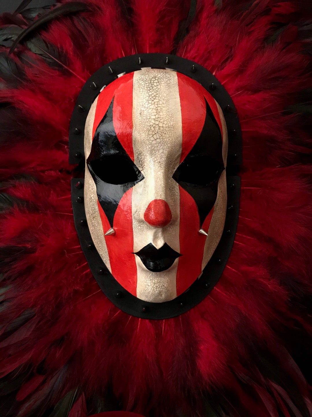 MADE TO ORDER . Double Mask. Carnival Mask. Clown Mask. Harlequin Mask ...