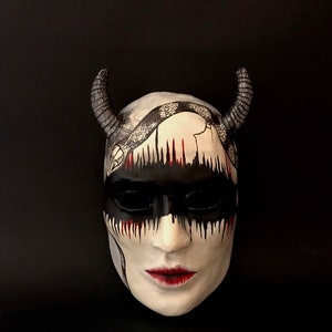 MADE TO ORDER .demon Mask. Halloween Mask. Devil Mask. Masquerade Mask ...