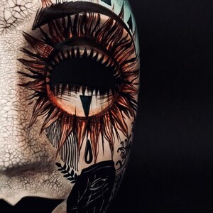 Made to Order . Good Luck Mask. Tarot Mask. Sun Mask. Moon - Etsy