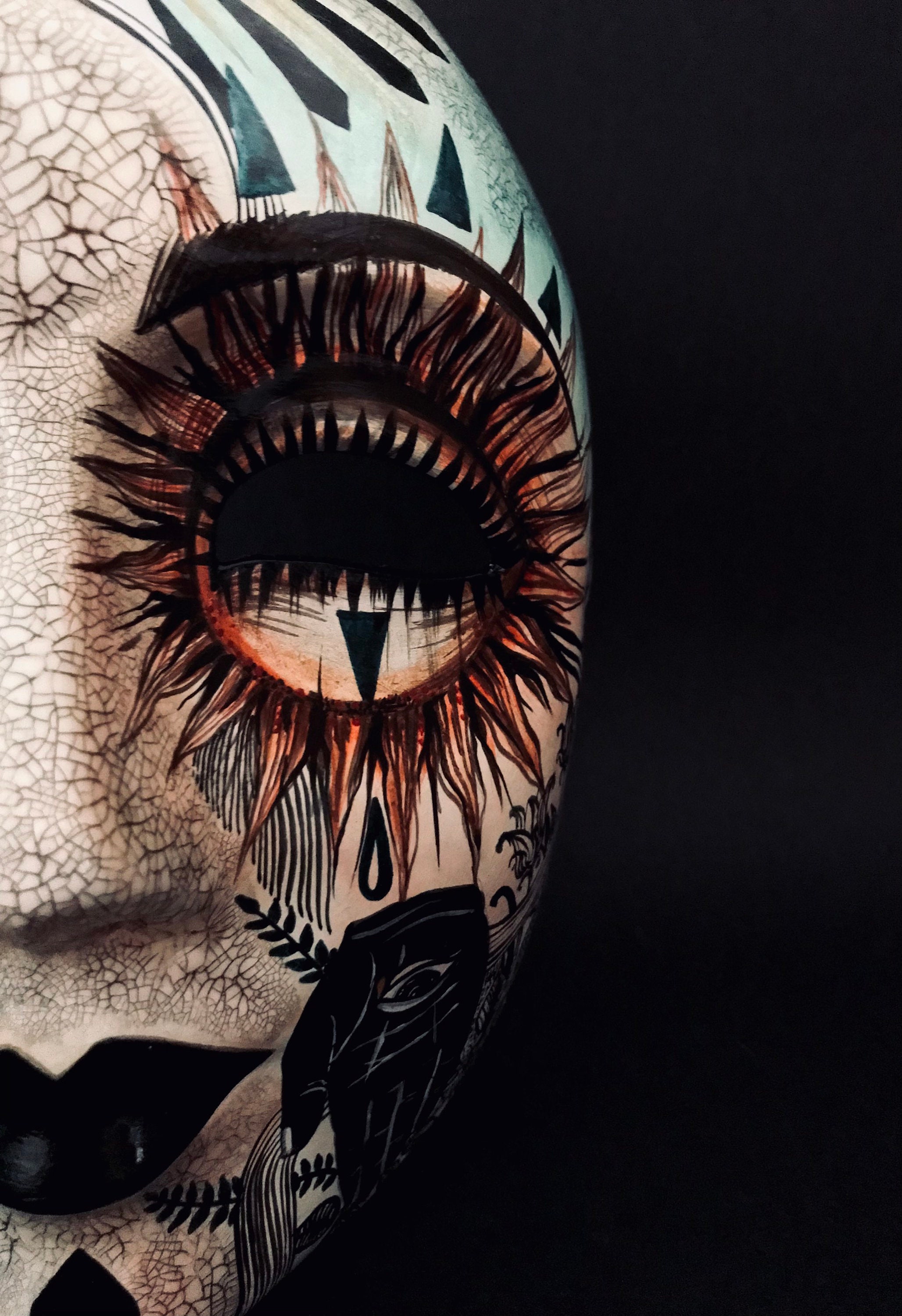 Made to Order . Good Luck Mask. Tarot Mask. Sun Mask. Moon | Etsy