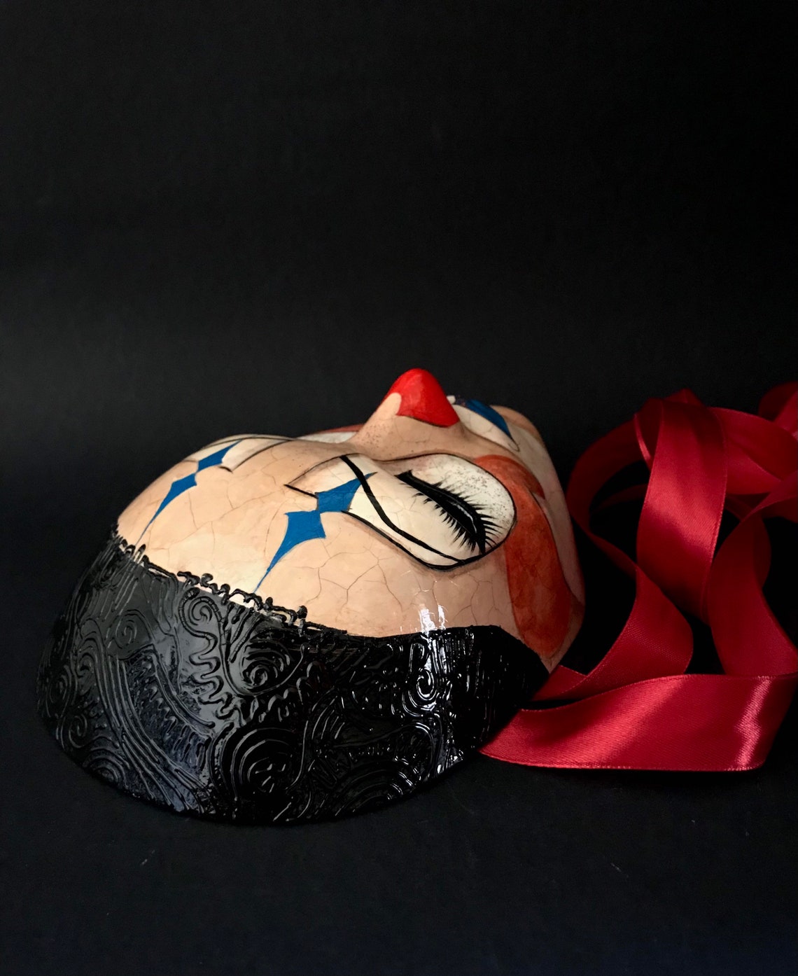 Made to Order .clown Mask. Circus Mask. Halloween Mask. - Etsy