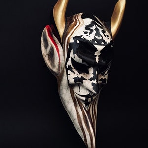 Made to Order. Devil Mask With Ink Blot. Venetian Devil Mask. Demon ...