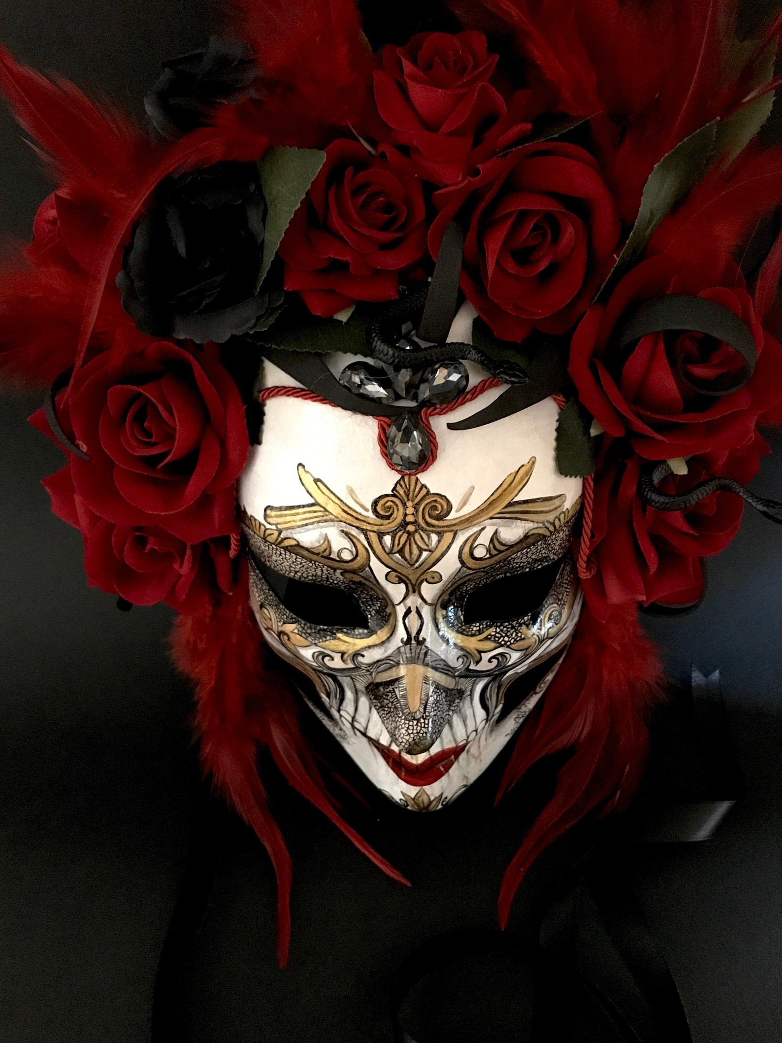 MADE TO ORDER .red Masquerade Mask. Masquerade Mask for Women. - Etsy