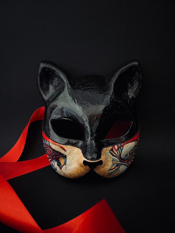 Black Fox Masquerade Mask