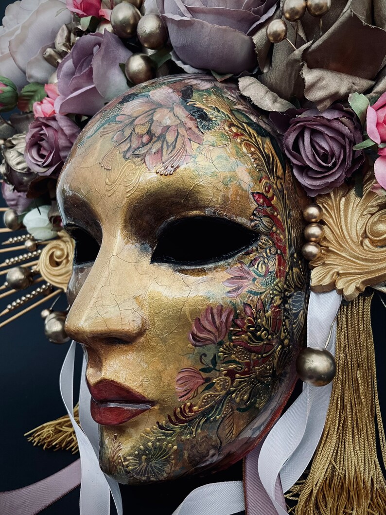 Made to Order. Limited Edition Mask. Gold Mask. Carnival Gold - Etsy