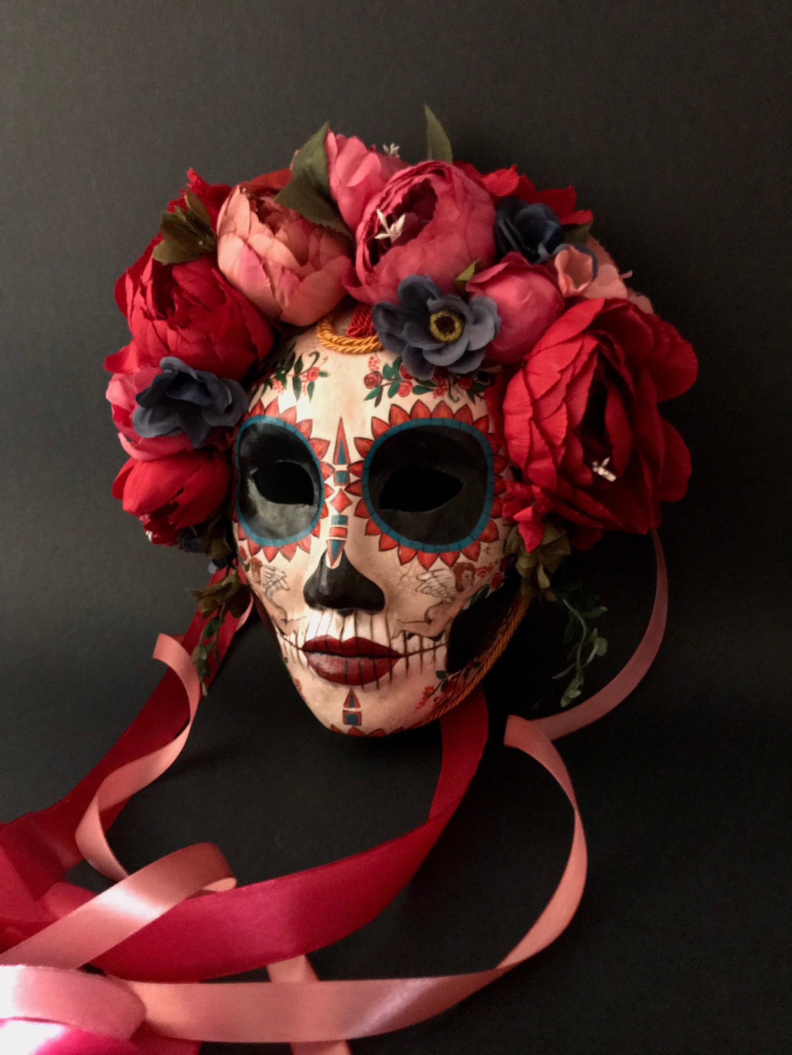 MADE TO ORDER catrina With Angels Mask. Day of the Dead | Etsy UK