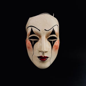 Made to Order ! Pierrot Mask. Carnival Mask.masquerade Mask. Venetian ...