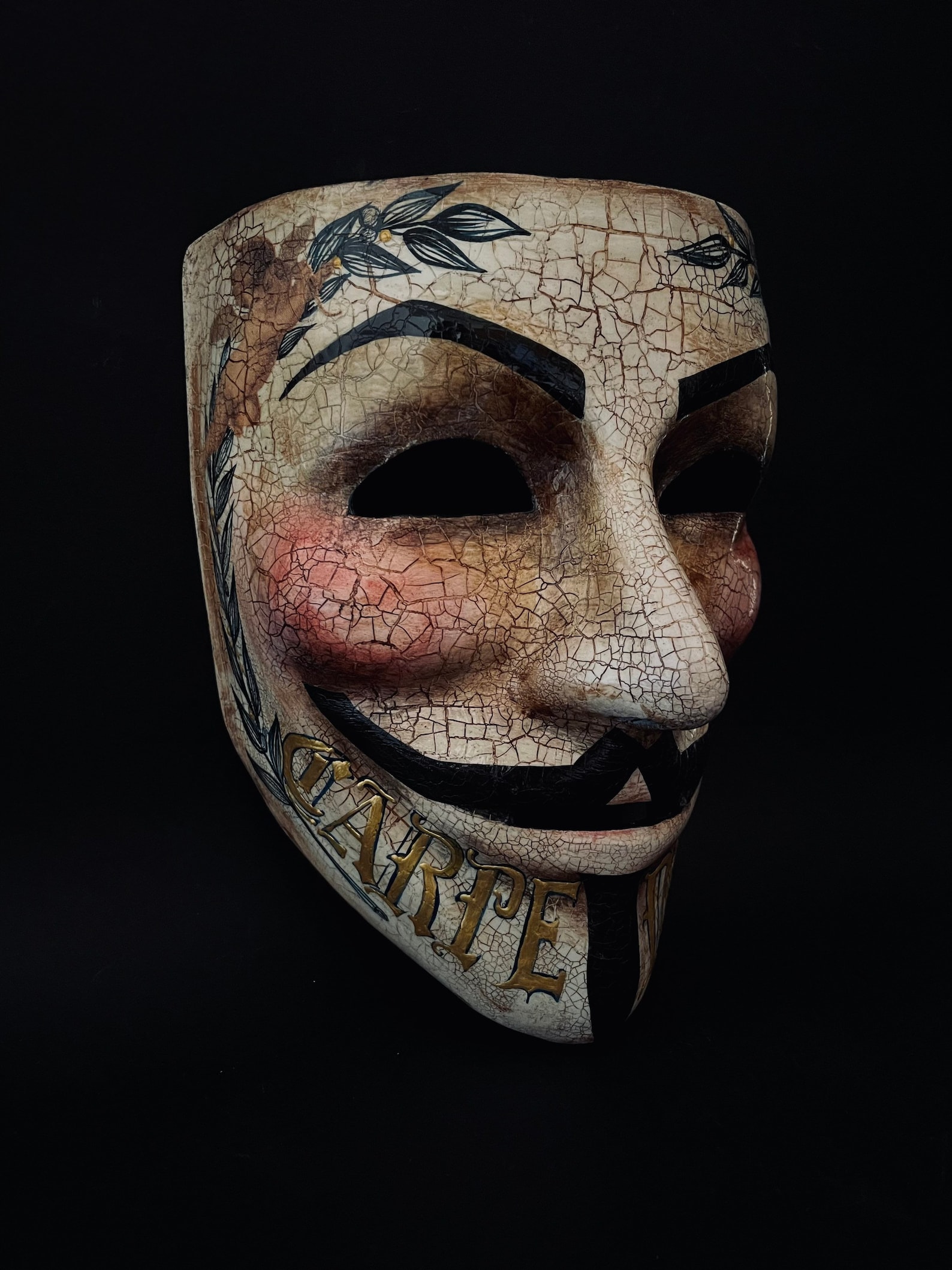 Auf Bestellung gefertigt. Anonym Maske mit Engeln. Carpe Diem - Etsy.de