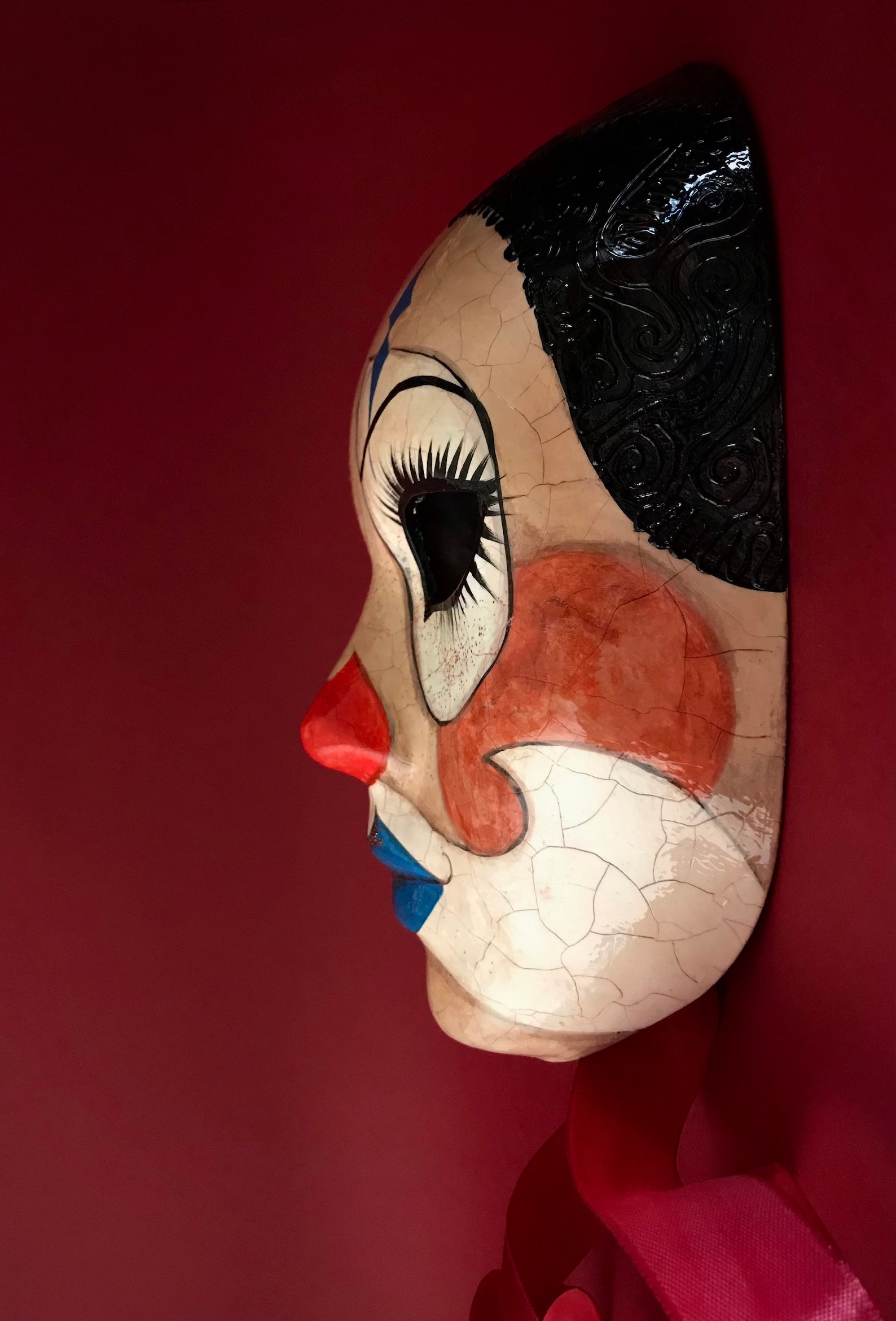 Made to Order .clown Mask. Circus Mask. Halloween Mask. - Etsy