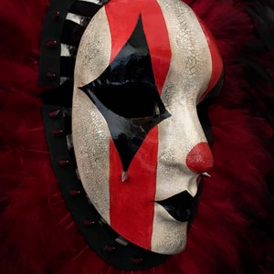 MADE TO ORDER .double Mask. Harlequin Mask. Mask With Feathers ...