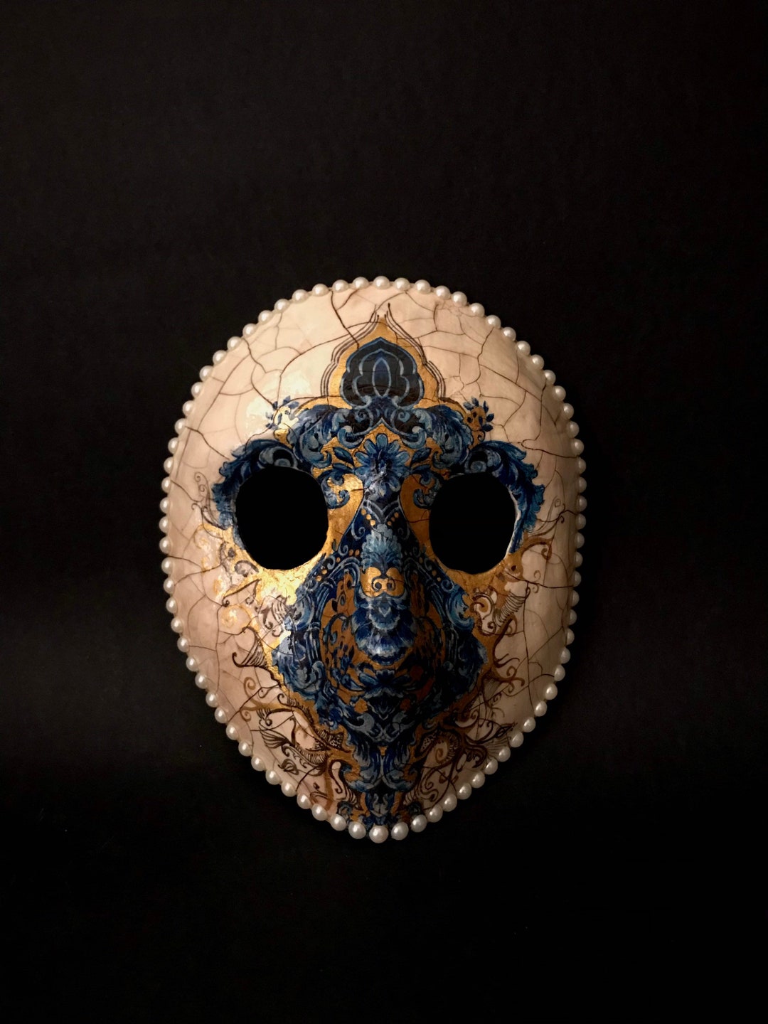 Made to Order .moretta Mask. Moretta With Pearls. Venetian Mask ...
