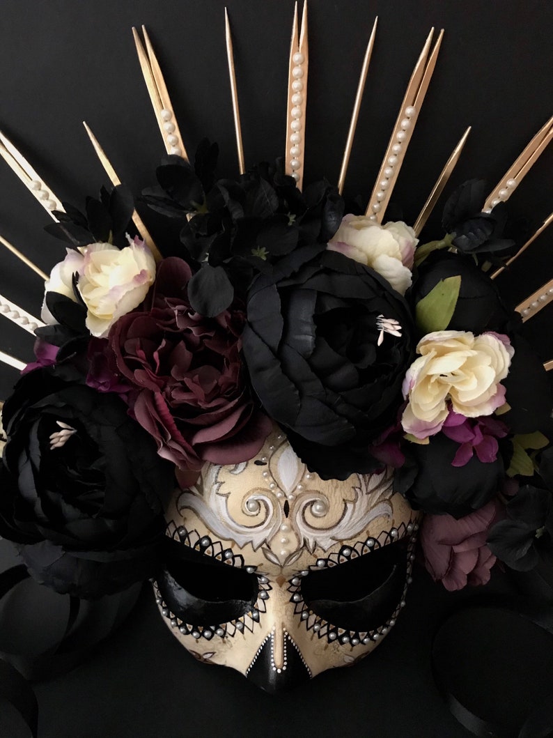 MADE TO ORDER . Half Face Catrina Mask. Catrina Mask With - Etsy