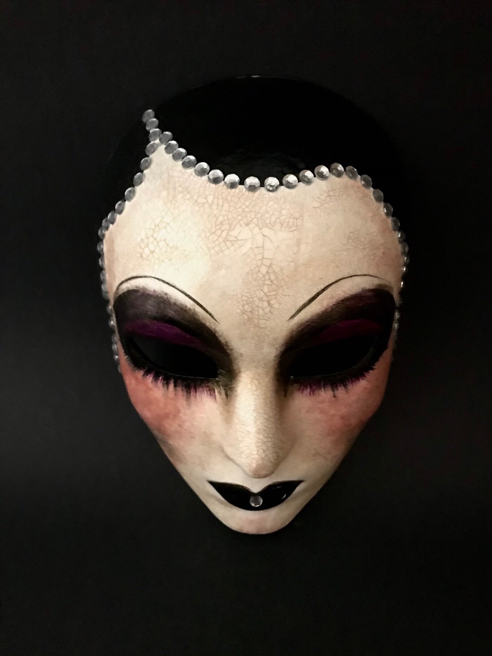 MADE TO ORDER .flapper Mask. Flapper Girl. Flapper Art. | Etsy