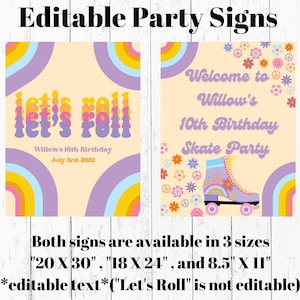 Retro Skating Birthday Bundle, Roller Skate Party Set, Party Supplies ...