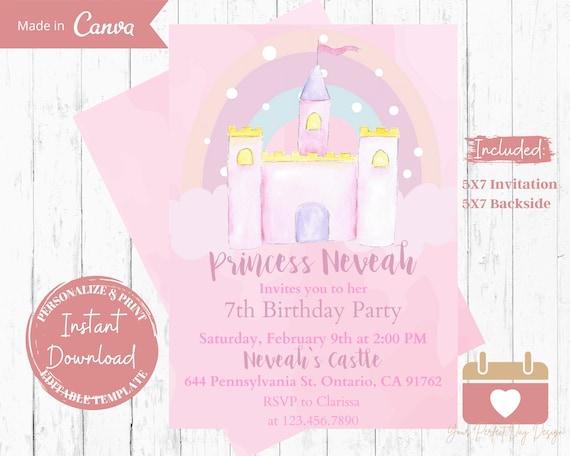 Princess Dress Invitation Template