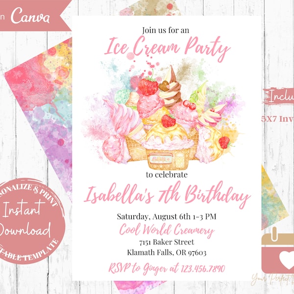 Printable Dessert Social Invitation - Etsy