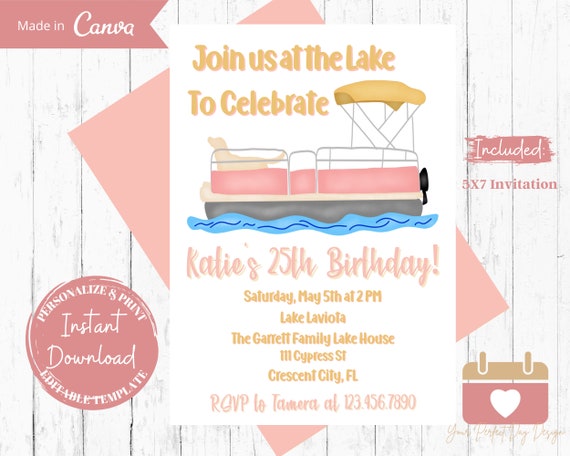 Lake Party Invitations