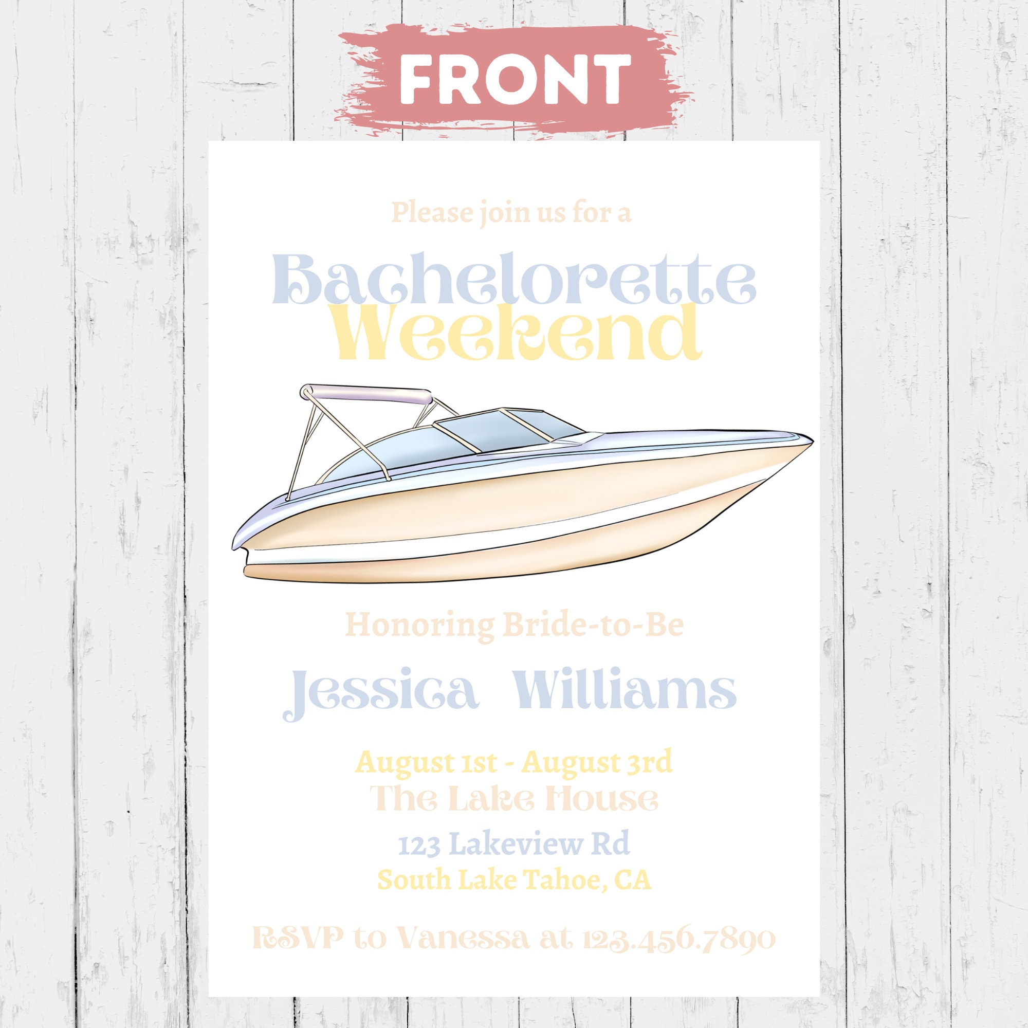 Bachelorette Party Invitation, Bachelorette Weekend Invite, Weekend ...