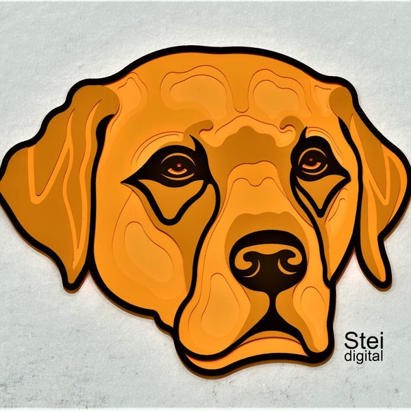 Black Lab Face Silhouette - Etsy