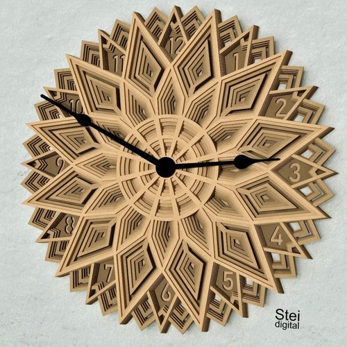 Wall Clock Filigree Mandala Templates Digital Cut Files Svg - Etsy