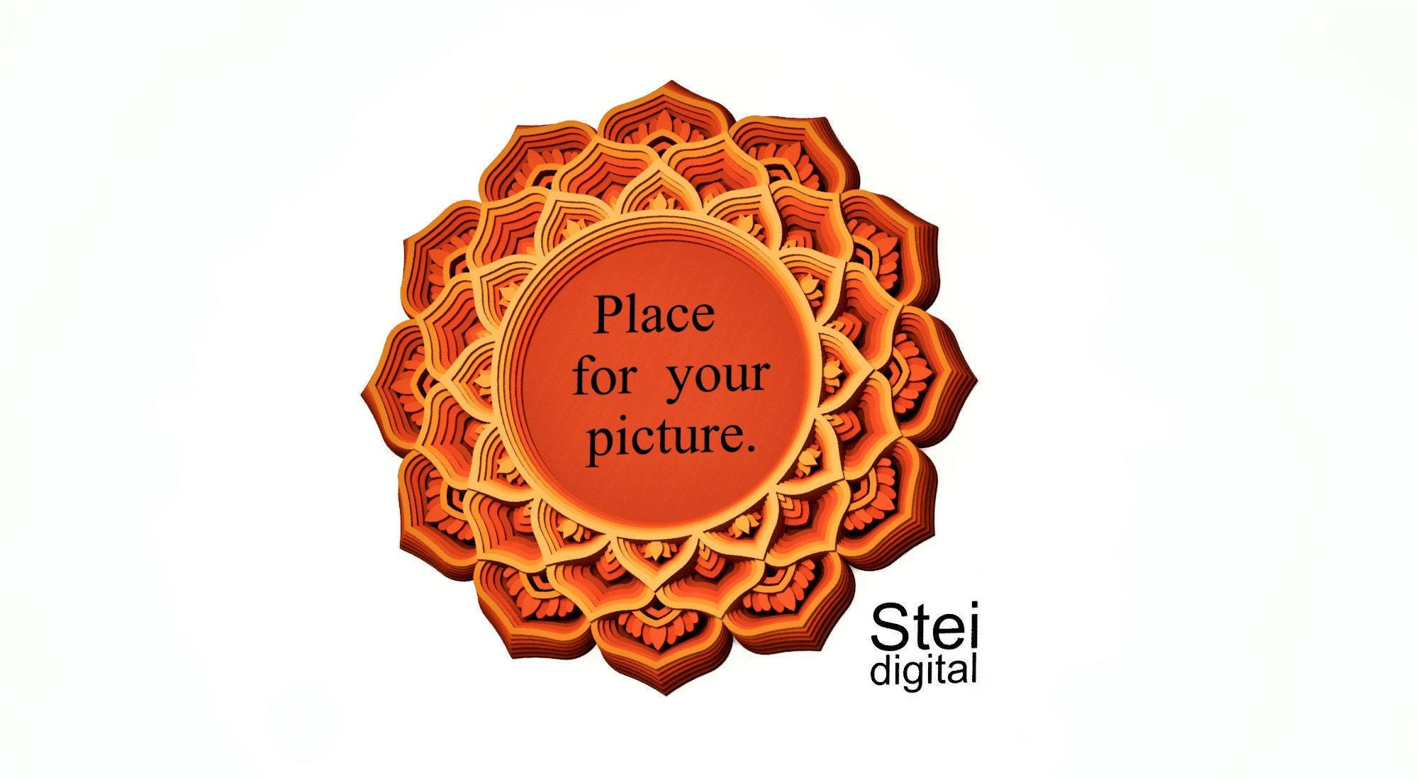 Mandala Frame Svg 3d Layered Mandala Svg DXF Laser Cut - Etsy