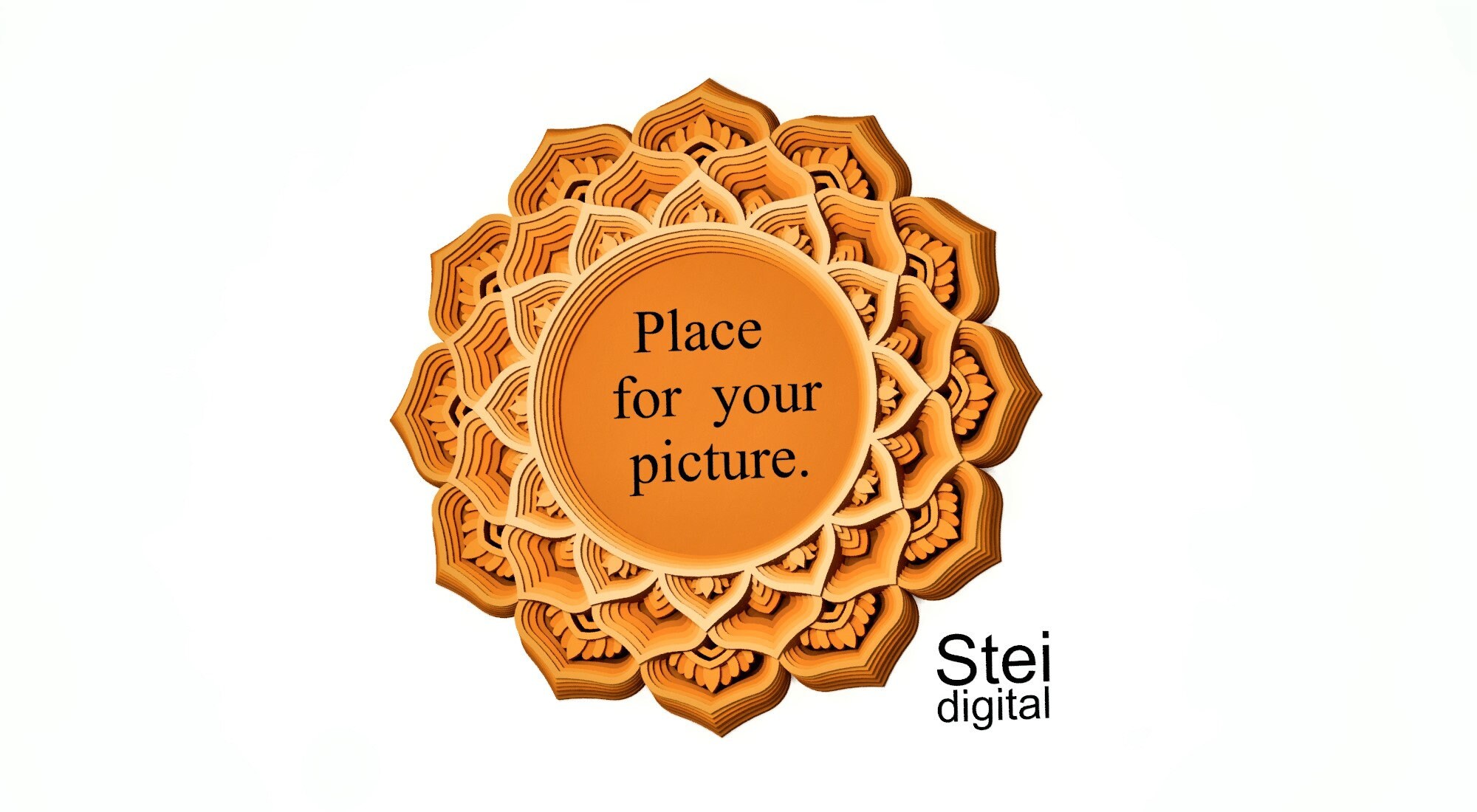 Mandala Frame Svg 3d Layered Mandala Svg DXF Laser Cut - Etsy