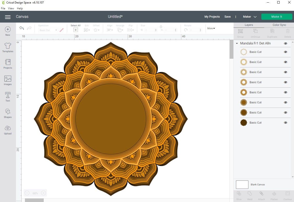 Mandala Frame Svg 3d Layered Mandala Svg DXF Laser Cut - Etsy