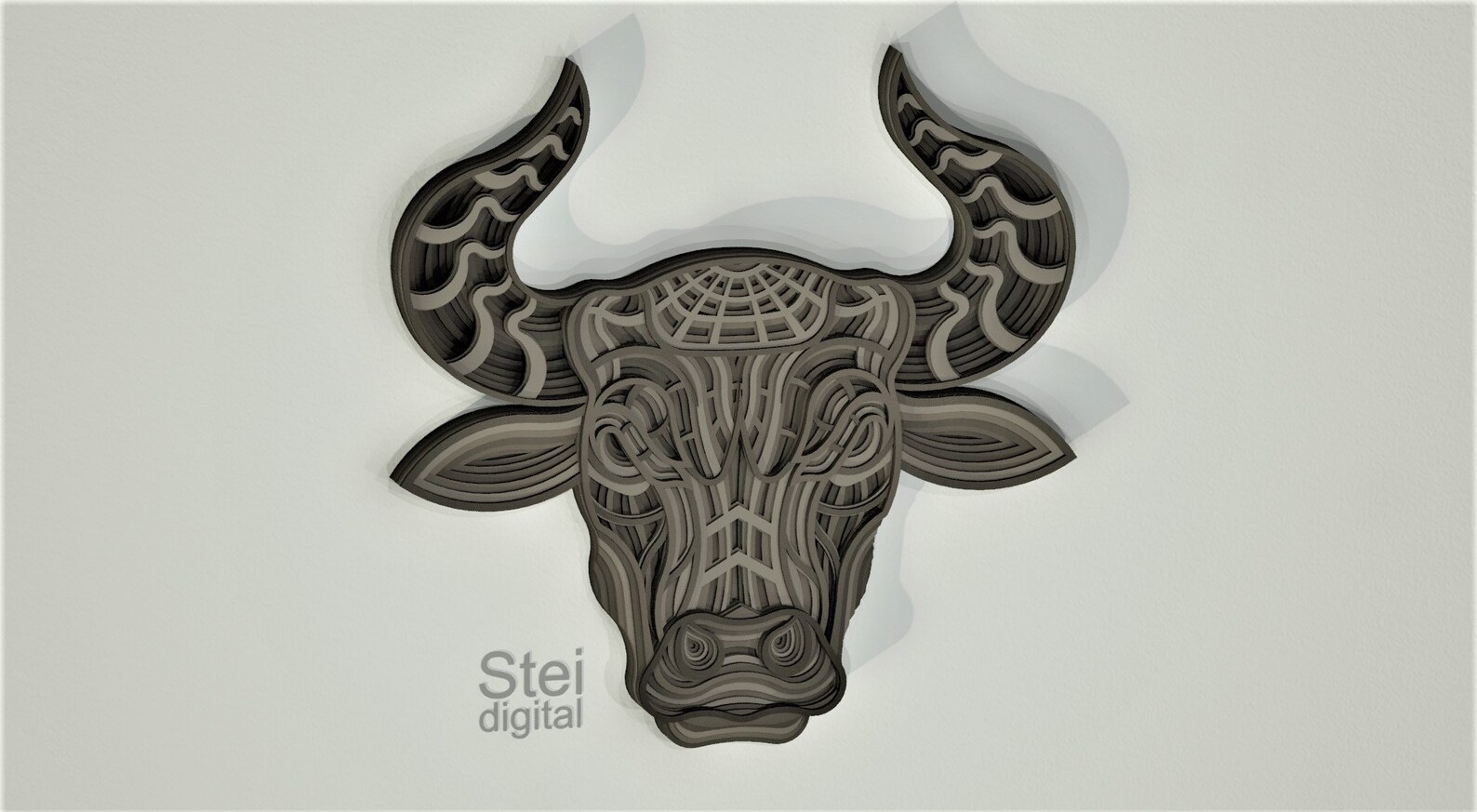 3d Bull Taurus Mandala SVG DXF Files for Laser Cutting CNC - Etsy Canada