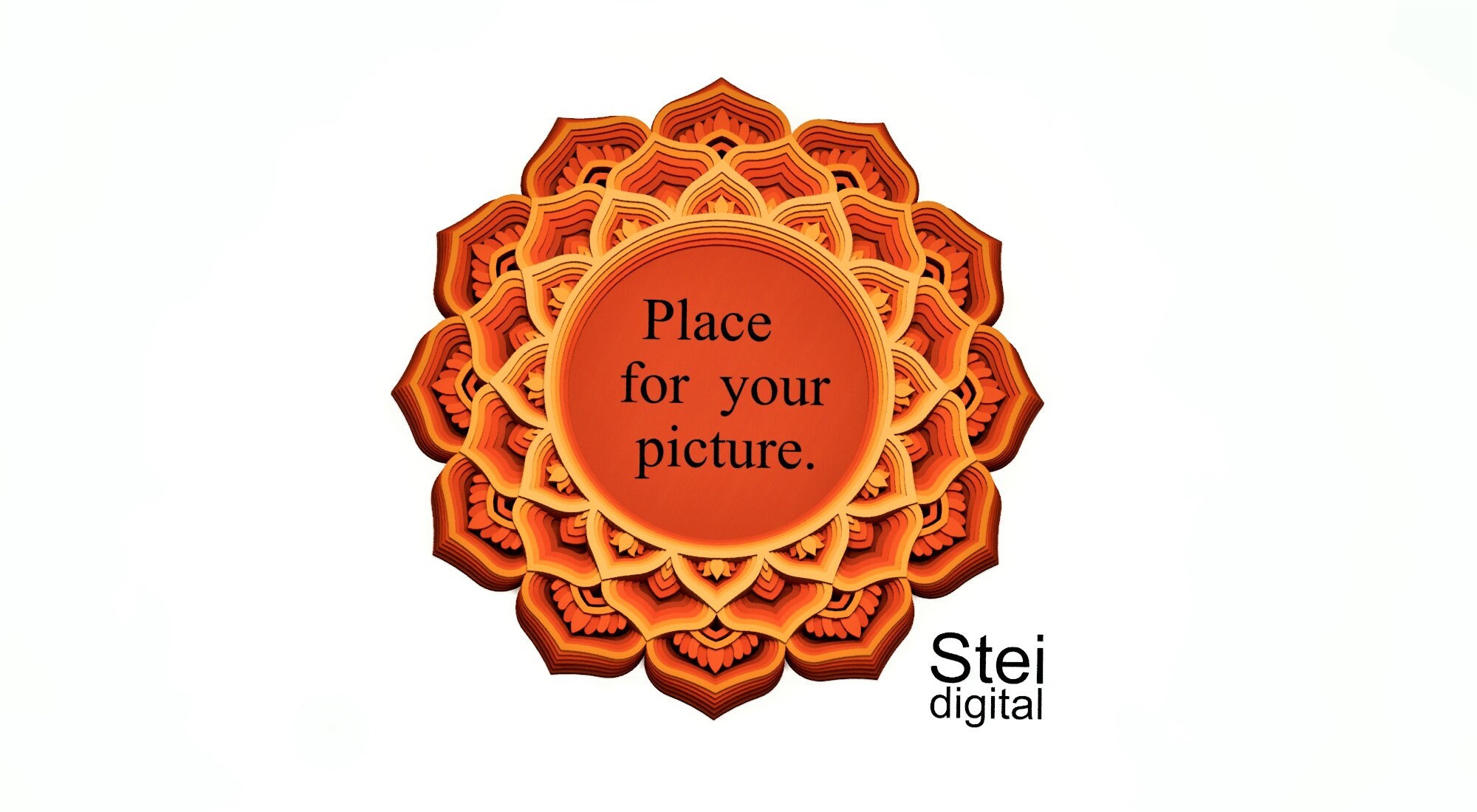 Mandala Frame Svg 3d Layered Mandala Svg DXF Laser Cut - Etsy