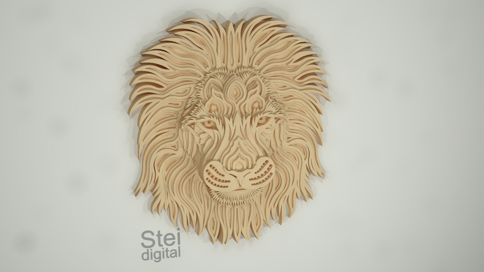 3d Lion layered design SVG DXF files for laser cutting | Etsy