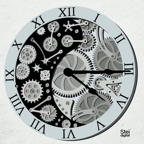 Wall Clock SVG Cut File Mandala Multilayer Mandala 3D - Etsy