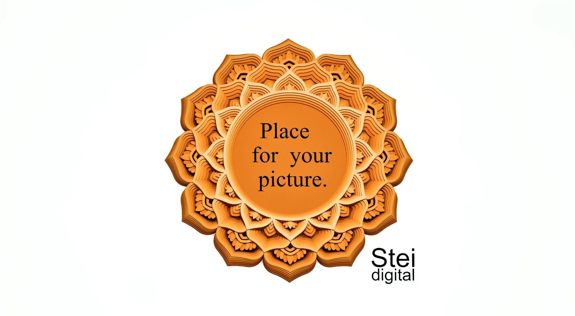 Mandala Frame Svg 3d Layered Mandala Svg DXF Laser Cut - Etsy