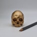 Gold Effect Solid Tiny Human Half Skull Ornament. Small - Etsy